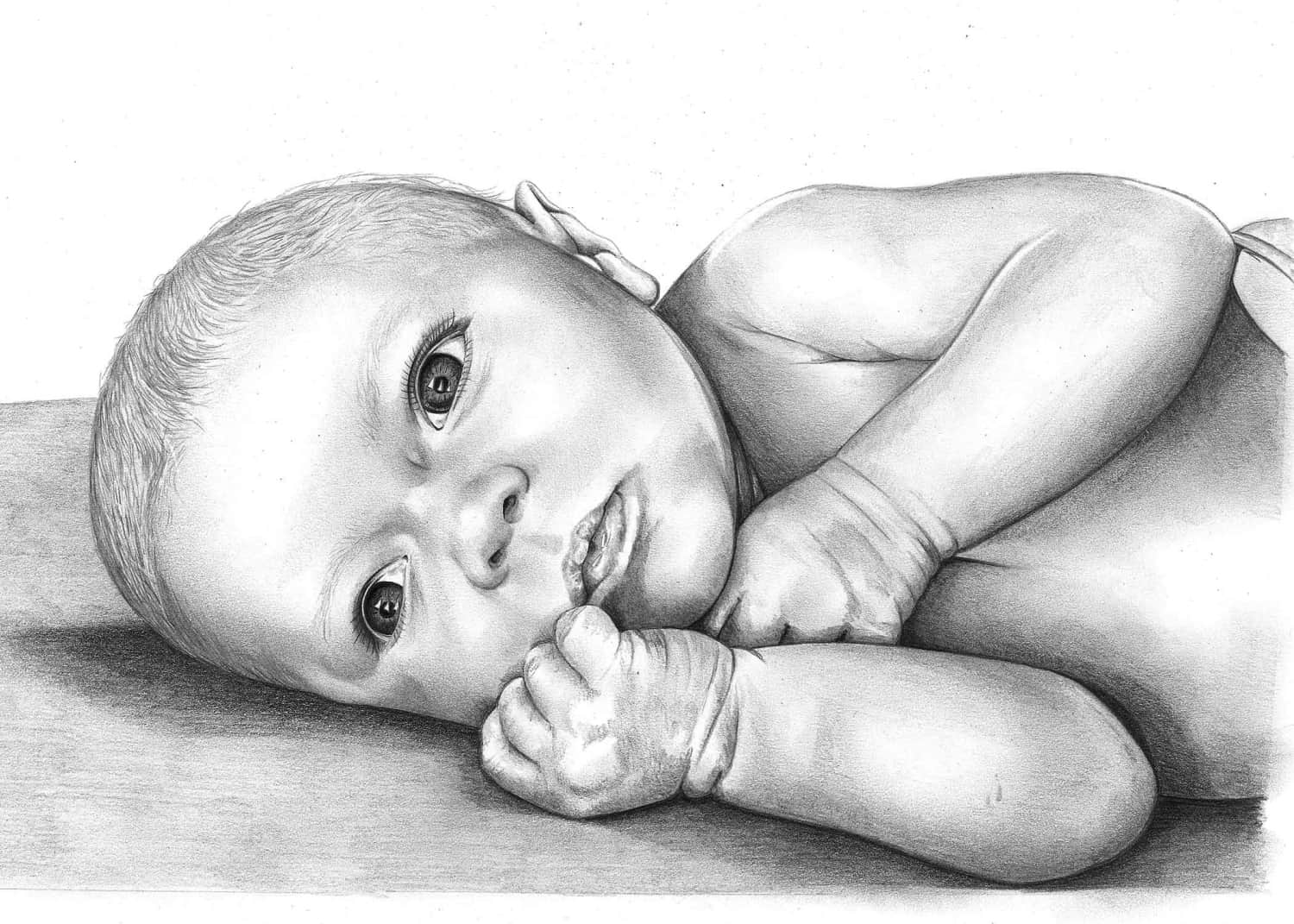 Baby Drawings - Sketches and Pencil Portraits of Babies