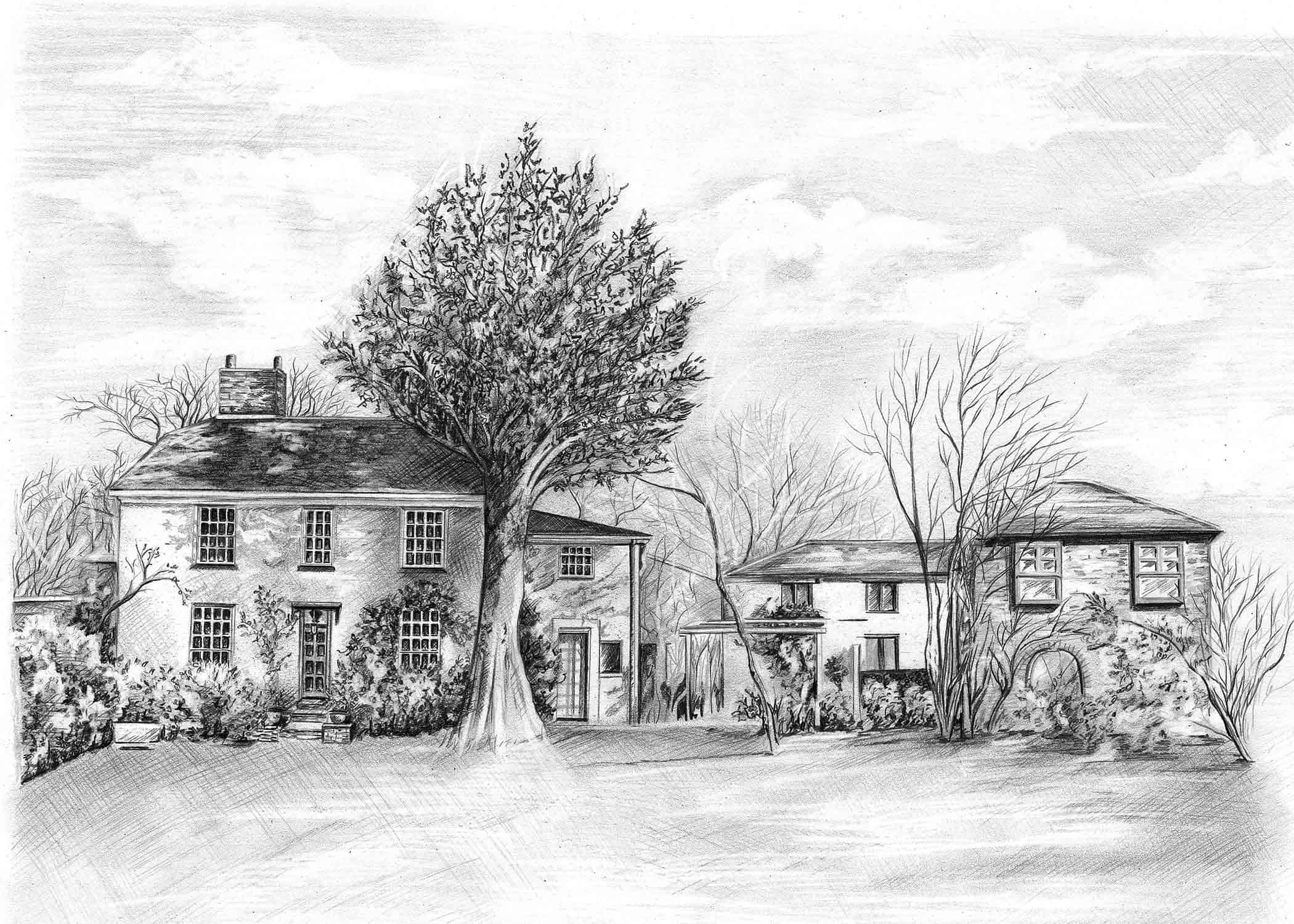 Drawing Cute Small Cottage