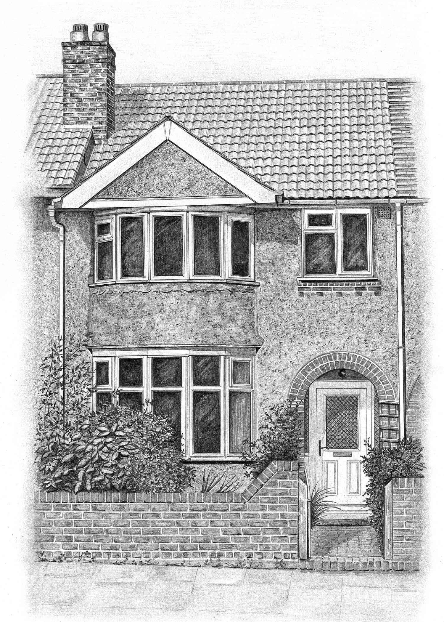 Building/House Drawings by Angela of Pencil Sketch Portraits